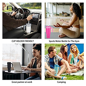 Riley Joy 40 oz Tumbler with Handle and Straw, Leakproof Vacuum Insulated Travel Tumblers with Lids, Stainless Steel Spill Proof Tumbler for Car, Water Bottle for Cold or Hot Drinks, Almond Birch