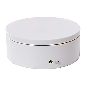 fotoconic Electric Motorized Turntable Rotating Display Stand, Remote Control Angle, Speed Direction, Various Rotation Mode, 11 Lbs Centric Loading, and 2 Pieces Magnetic Cover (4.75" & 8" Diameter)
