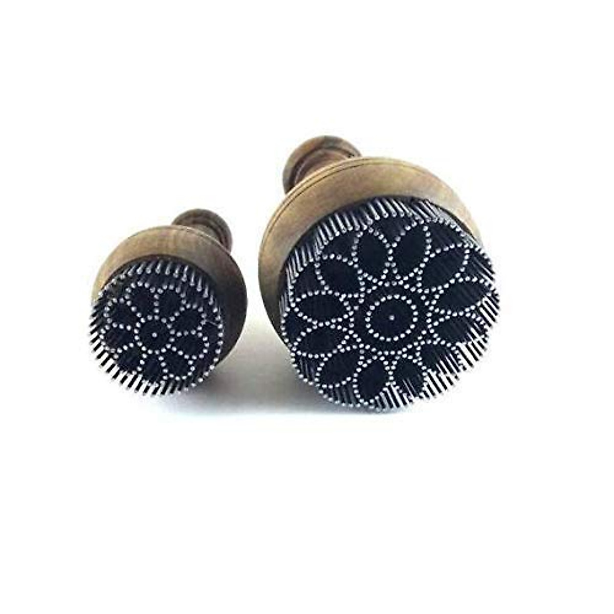 Uzbekistan handmade bread stamp set of two for Uzbek flat bread 1.57 inch / 2.75 inch diameter + lepeshka bread recipes