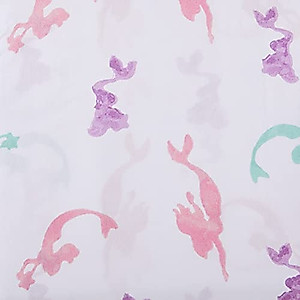 Kids Rule 3-Piece Mermaid Sheet Set | 1 Twin Flat Sheet, 1 Twin Fitted Sheet & 1 Queen Pillowcase | 100% Softly Brushed Microfiber Polyester | Soft, Smooth & Durable | Ideal for Kids | Multicolor
