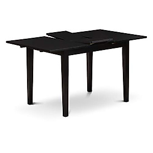 East West Furniture Dining Set NOFL5-BLK-21, Black