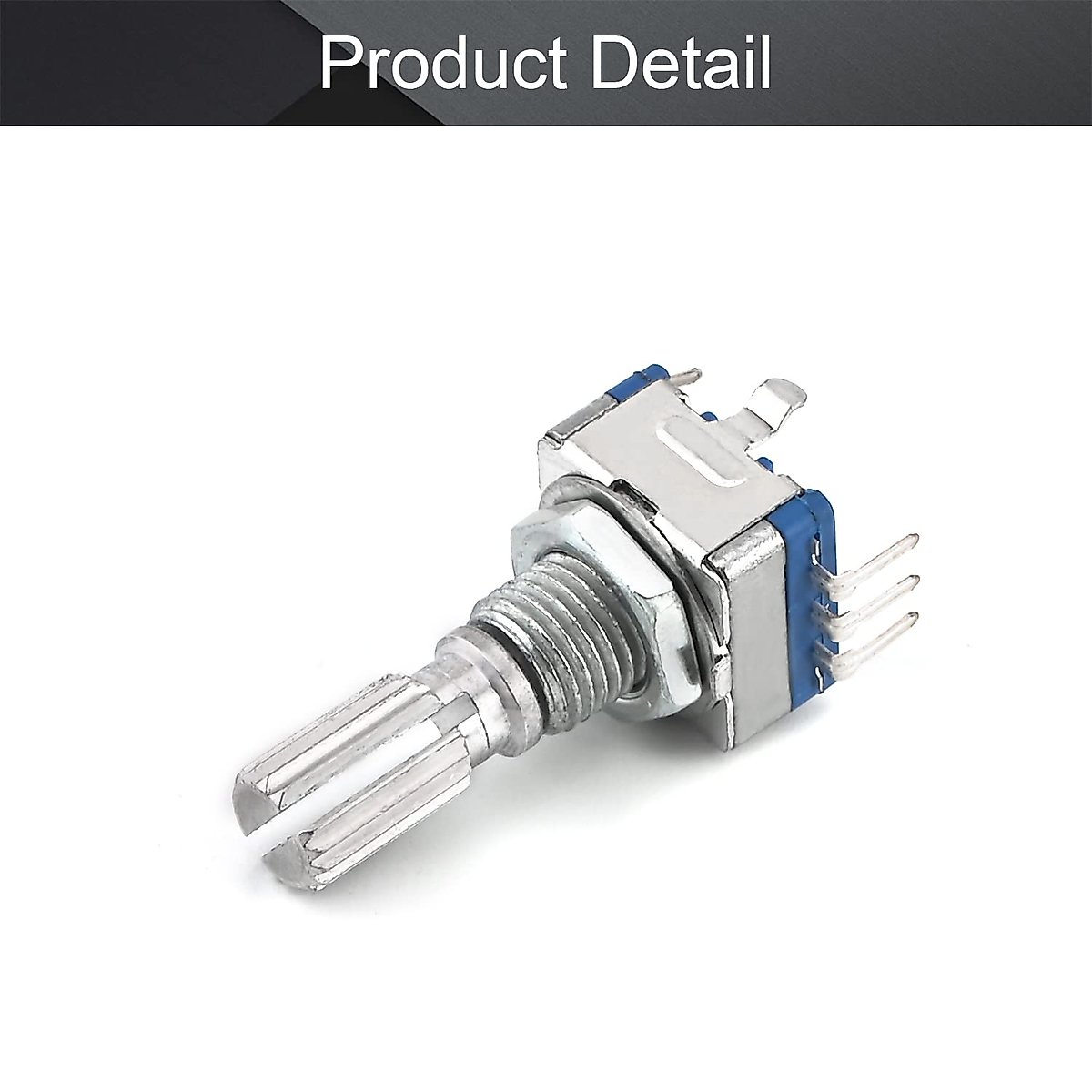 Fielect 5Pcs 360 Degree EC11 Rotary Encoder Code Switch Digital Potentiometer 7 Pins 20mm Shaft