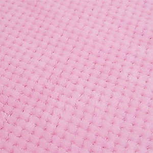 charmsamx Reversible Throw Sherpa Blanket Soft Cozy Fleece Blanket Thickened Reversible Winter Warm Blankets Solid Comfortable Microfiber Lightweight Blankets for Bed Sofa Couch Pink