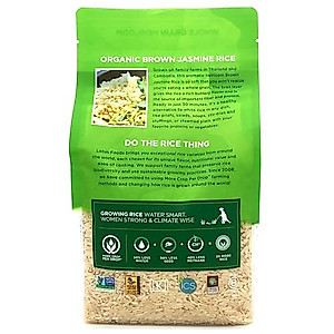 Lotus Foods Organic Brown Jasmine Rice, 30 Oz(Pack of 6)