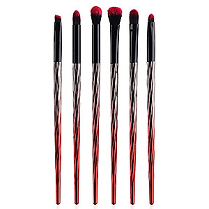 Glitter Brushes for Makeup 6Pcs Pro Makeup Brushes Set Foundation Powder Eyeshadow Eyeliner Lip Brush Tool Natural Hair Brush