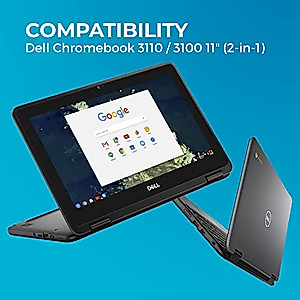 Gumdrop DropTech Laptop Case Fits Dell Chromebook 3120 | 3110 | 3100 (2-in-1) for K-12 Students Teachers and Classrooms – Drop Tested Rugged Shockproof Bumpers for Reliable Device Protection – Black