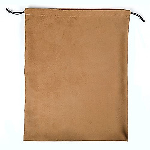 Storage Bag Large Capacity Suede/Flannel Tote for Underwear Toy Packaging Pocket Clothes Storage(49x60cm,Beige)