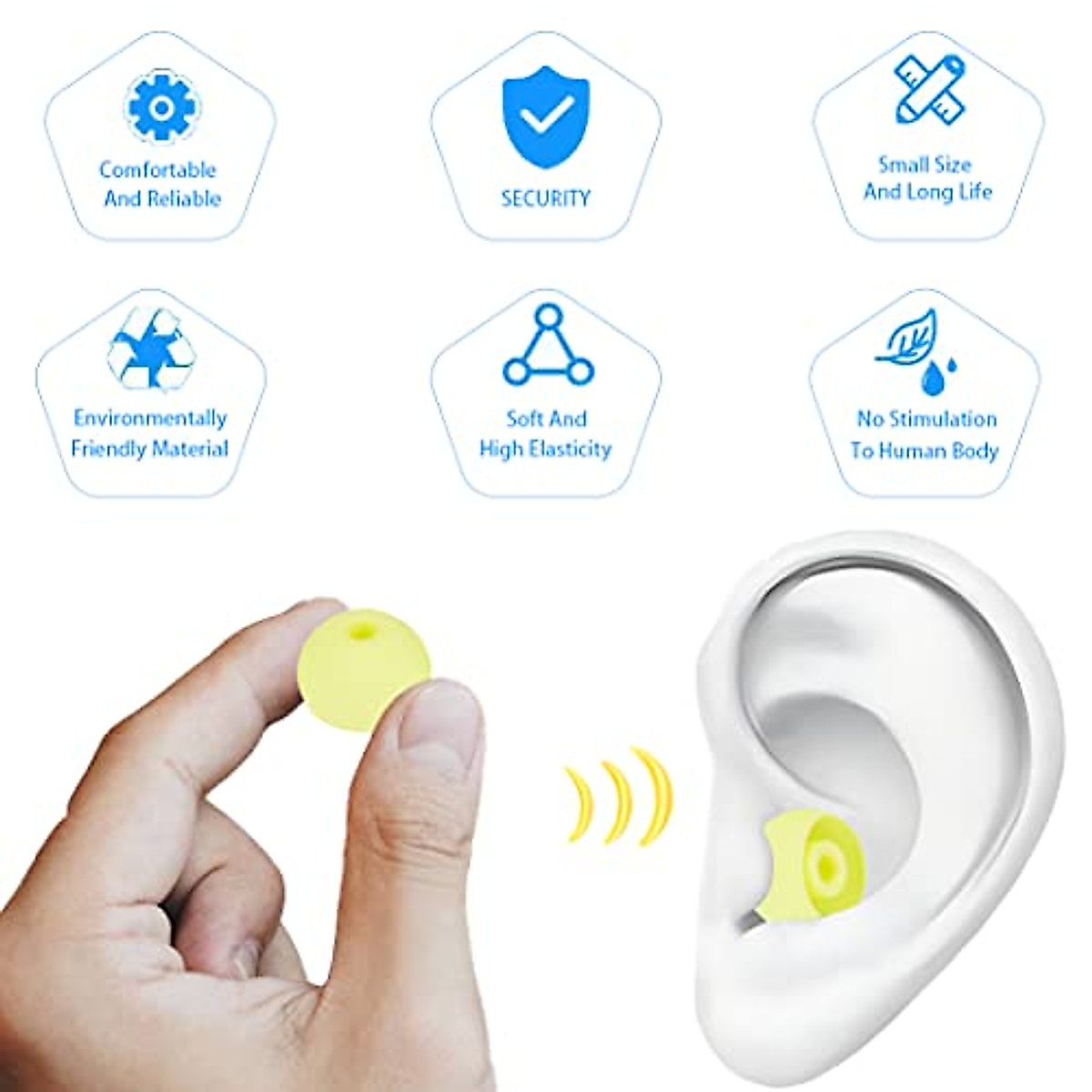 Earbud Tips Replacement Earbud Tips Earbud Replacement Tips Earbuds Replacement Tips Ear Pads Ear Cushions Ear Tips for Earbuds for Powerbeats Pro Beats Wireless Earphone Headphones 4 Pairs (Yellow)