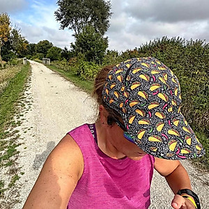 Sprints Tacos Race Day Performance Running Cap | The Lightweight, Quick Dry, Sport Hat Black, One Size