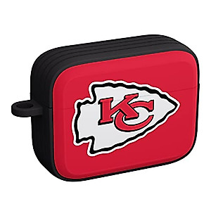 GAME TIME Kansas City Chiefs Silicone HDX Case Cover Compatible with Apple AirPods Pro 1 & 2 (Classic Black)