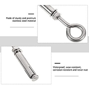 VILLCASE 4pcs Stainless Steel Expansion Screw Closed Stainless Expansion Closing Screw Manhole Cover net Expansion Screw Stainless Screws Screw Dedicated Stainless Expansion Screw