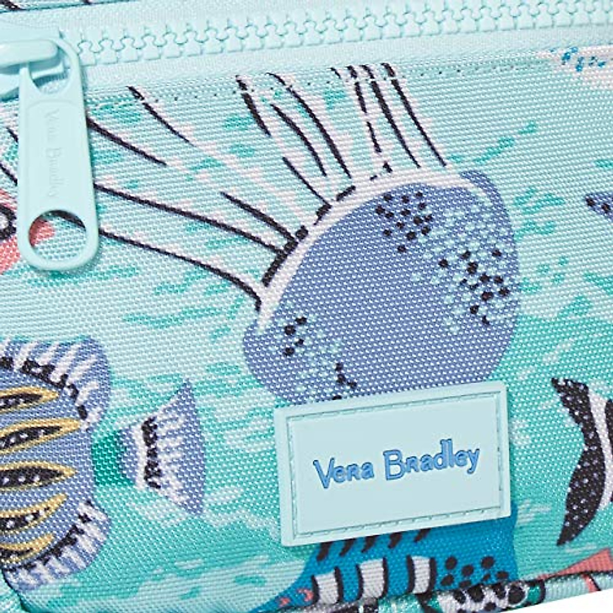 Vera Bradley Women's Recycled Lighten Up Reactive Convertible Belt Bag Sling Crossbody Bag, Paisley Wave Fish, One Size