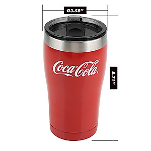 Coca-Cola Classic Coke Bottle 4L Mini Fridge Bundle with 12 oz Stainless Steel Tumbler