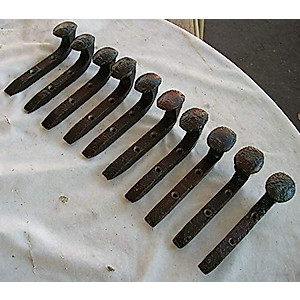 Spikes by Mike 10 REPURPOSED Railroad Spike Coat Hooks Coat Rack Tool Shop Hangers Single Bent