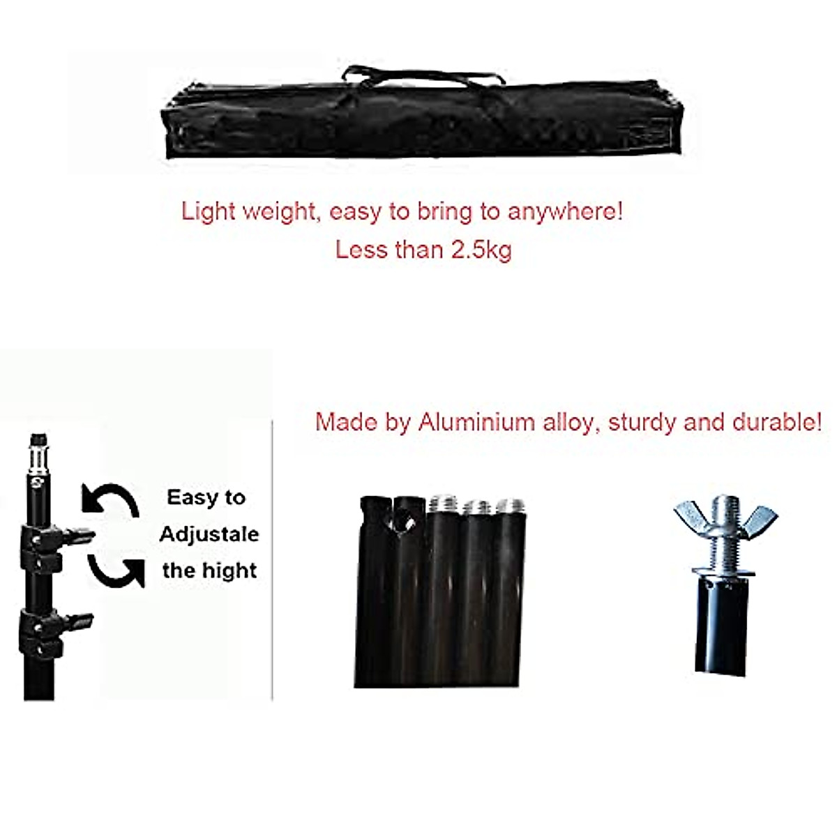 Projector Screen Stand for Indoor and Outdoor Projector Movies Screen Foldable Portable for Front and Rear Projection.