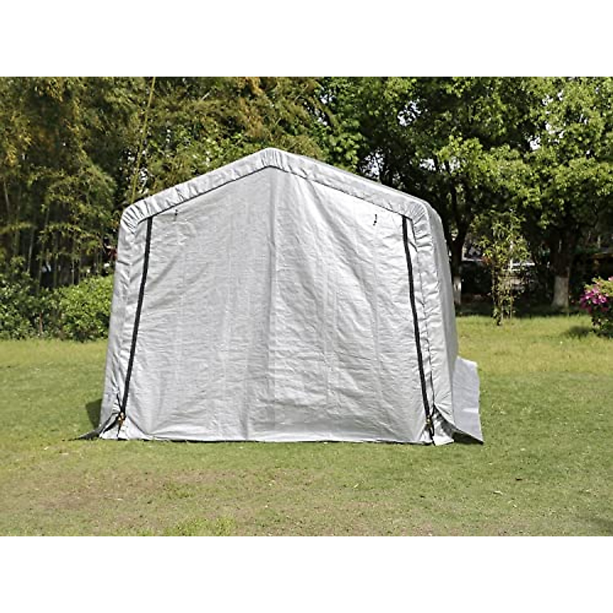 WALCUT Carport Garage Car Canopy Tent for Patio Garden Storage Large Portable Heavy Duty Grey 10 x 10 x 8 Feet Peak Roof Auto Shelter Outdoor Sheds