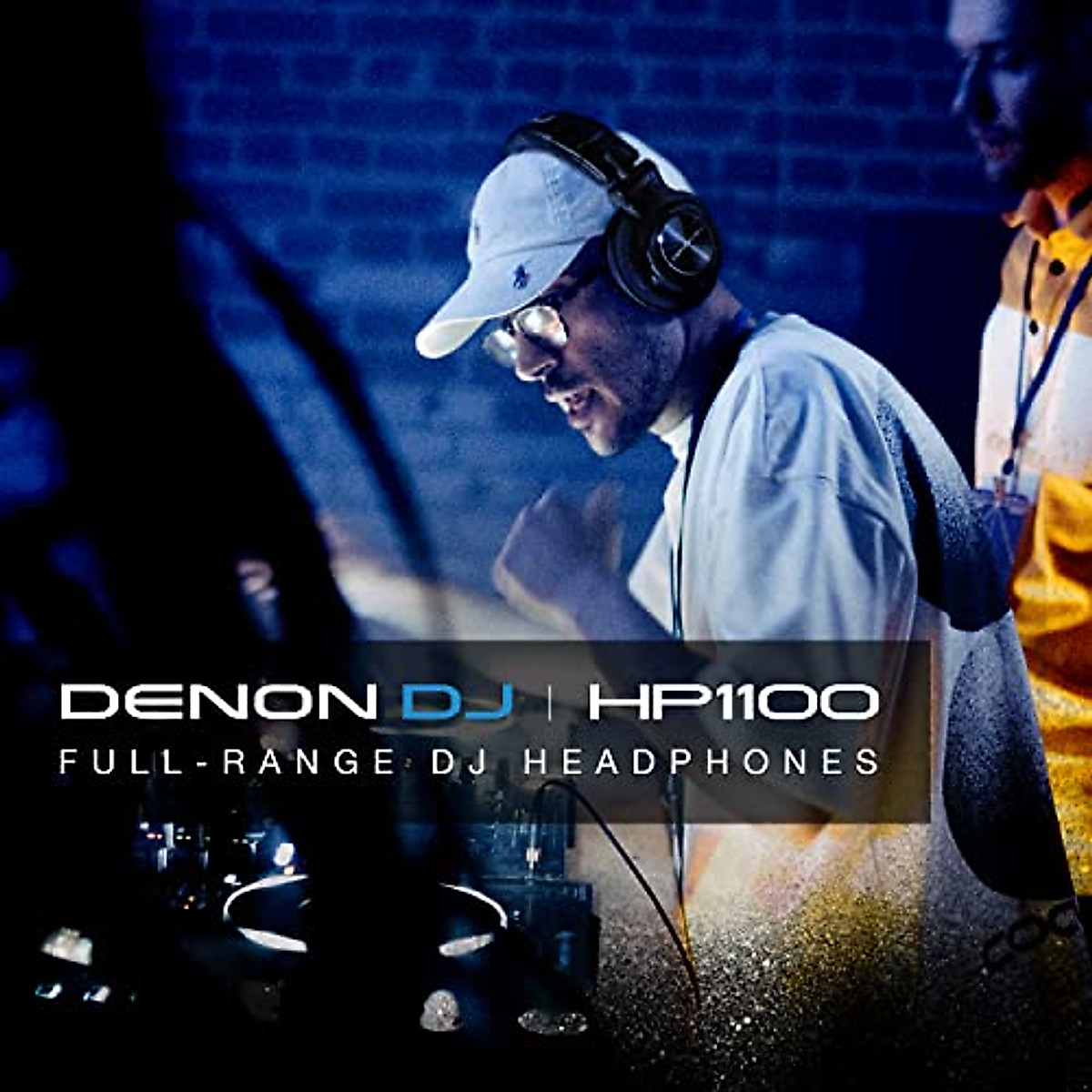 Denon DJ HP1100 | Professional Over-Ear DJ Headphones with 180-degree Cup Swivel & Leather Carry Bag (53mm driver / 3500mW input)