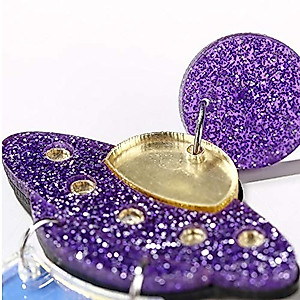 ASKANA Women`s Fashion and Fun Acrylic Big Cute UFO Aliens Cosmos and Space Drops Stud Earrings