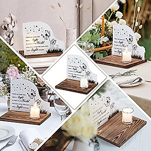 AW BRIDAL Bereavement Gifts Memorial Candle Acrylic & Wooden Wedding Memorial Table Sign, Memorial Sympathy Gifts for Loss of Loved One/Mom/Father