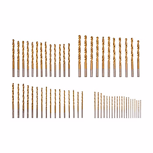 60pc Drill Bit Set M2 HSS High Speed Steel Bits Numbered #1-60 Metal Case