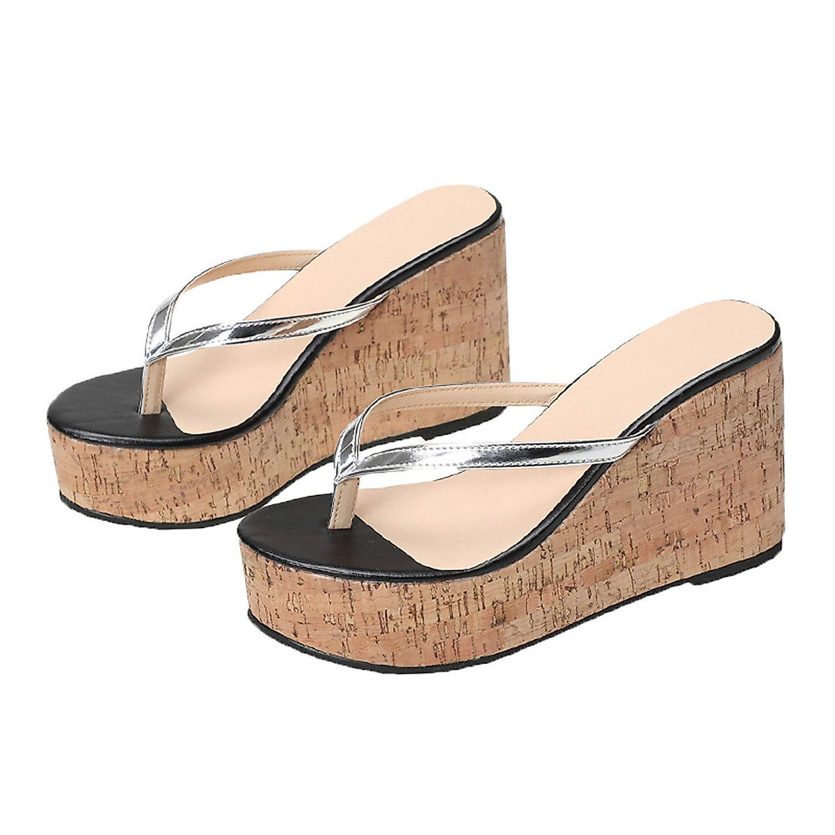 justHIGH Women Summer Sandals Casual Bohemia Gladiator Wedge Shoes Ankle Strap Casual Outdoor Platform Shoes