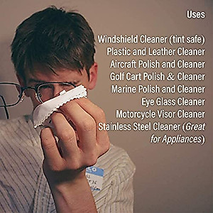 All Kleer 8 oz-Premium Plastic Polish & Cleaner Cleans & Polishes:Plastic/Glass Windshield, Motorcycle Visor/Windshield,Golf Cart Body/Windshield,Marine/Boat (8 oz 1 Pack)