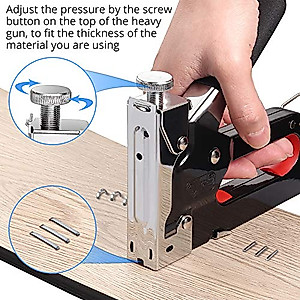 CAMWAY Staple Gun Heavy Duty,Upholstery Stapler with 4000Staples and Remover, 3 in 1 Manual Staple Gun with Portable Case,Alloy Steel Upholstery Stapler Gun for Wood,Upholstery,Fabric,DIY,Furniture