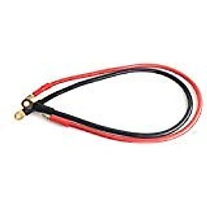 6 AWG Red+Black Battery Cable 2 feet Length with Gold Plated high Conductivity Terminal lugs Ideal for car, Boat Battery,Solar Battery Wiring. (A Pair) l
