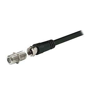 GE Coaxial Cable Extension Adapter Couplers, 2-Pack, Works on F-Type RG59 RG6 Coax Cables, Connects Two Coaxial Cables to Extend Length, Female-to-Female Connectors, 23203