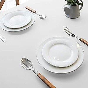 Table Cloth, White Table Cloth, Plastic Table Cloths for Parties Disposable, 54" x 108" Table Clothes for Rectangle Tables, Disposable Rectangle Table Cloth, Decorative Waterproof Table Cover 2 Pack