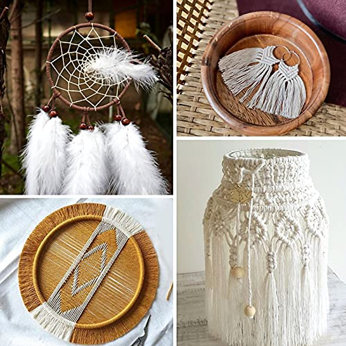 Cotton Bakers Twine,656 Feet 2MM Cotton String for Crafts,Gift Wrapping Twine,Arts & Crafts, Home Decor, Gift Packaging (White)