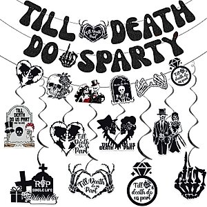 Till Death Do Us Party Banner Bachelorette Party Decorations Till Death Do Us Party Bachelorette Decorations Bride or Die Banner for Bride or Die Bachelorette Party Decorations
