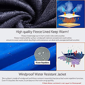 BIYLACLESEN Mens Winter Coats Soft Shell Jacket Mens Tactical Jacket Parka Jacket Men Warm Jacket Ski Coats Snowboard Jacket