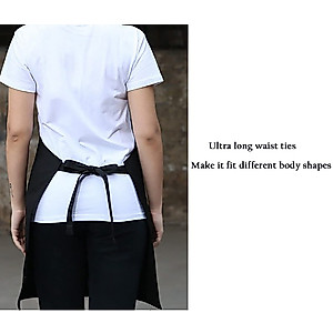 Shmimy Personalized Custom Apron For Men Women Kitchen Cooking Canvas Aprons Customized with Pockets Name Text Logo Picture (1 Pack)