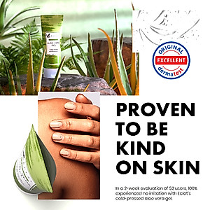 100% Aloe Vera Gel - Pure Aloe Vera Gel, Cooling & Soothing for Face and Skin - Organic Aloe Vera Gel for Sunburn Relief, Natural Hydrating Aloe Gel, Cold Pressed Aloe Vera Gel - Face Moisturizer