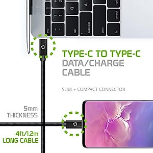 Dual USB-C/PD 60W Fast Charging Cord Compatible with OnePlus Nord N20 5G Plus 5Gbps Data Transfer for Power Delivery Hi Capacity Charging (White)