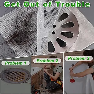 Haoguo 40Pcs 4" X 4" Disposable Shower Drain Cover Hair Catcher Shower Drain Mesh Stickers, Floor Drain Sticker for Bathroom, Laundry, Bathtub, Kitchen