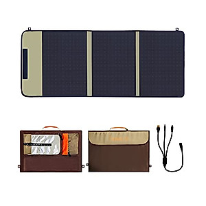 Shawllar 100 Watt Portable Solar Panel for Camping, Waterproof Foldable Solar Panels with USB Output for Sports, Solar Panel Chargers for Jackery Explorer/Bluetti/Ecoflow/Anker/Goal Zero Power Station