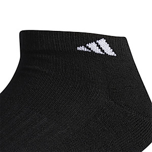 adidas Men's Cushioned Low Cut Socks (3-Pair), Black/White/Onix Grey, Large