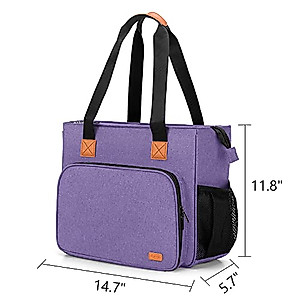 Luxja Embroidery Project Carrying Bag, Embroidery Kits Storage Bag (Bag Only), Purple