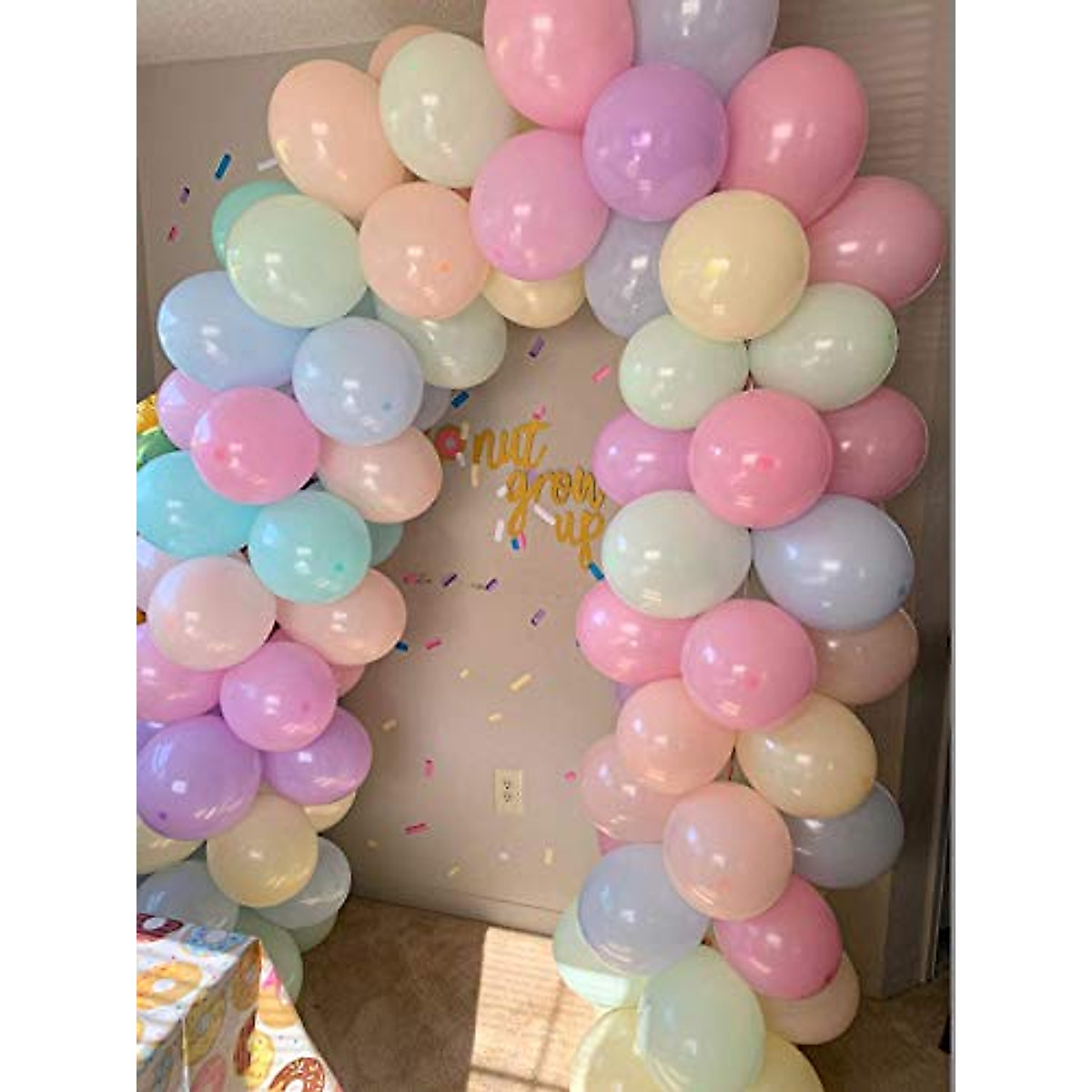 Brontothere Pastel Party Balloons 12 inches 100pcs Assorted Color Birthday Balloons Kid's Baby Shower Balloons