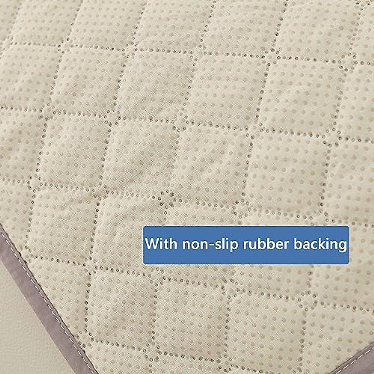 KOFOT Recliner Armrest Cover, 3 Pieces Armrest Cover with Side Pocket Recliner Chair Arm Covers Quilted Headrest Cover Furniture Protector -H