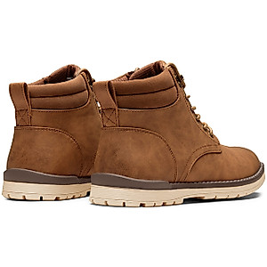 Vostey Men's Hiking Boots waterproof Casual Chukka Boots for Men(BMY670B yellow brown 10)