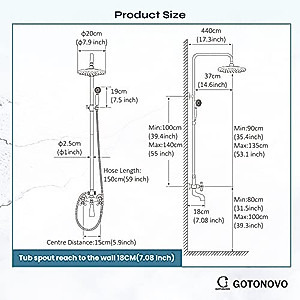 Shower Faucet Set Exposed 8 Rain Shower 2 Double Knobs Handle Brushed Nickel Triple Function Tub Spout Shower Fixture Combo System Unit Set