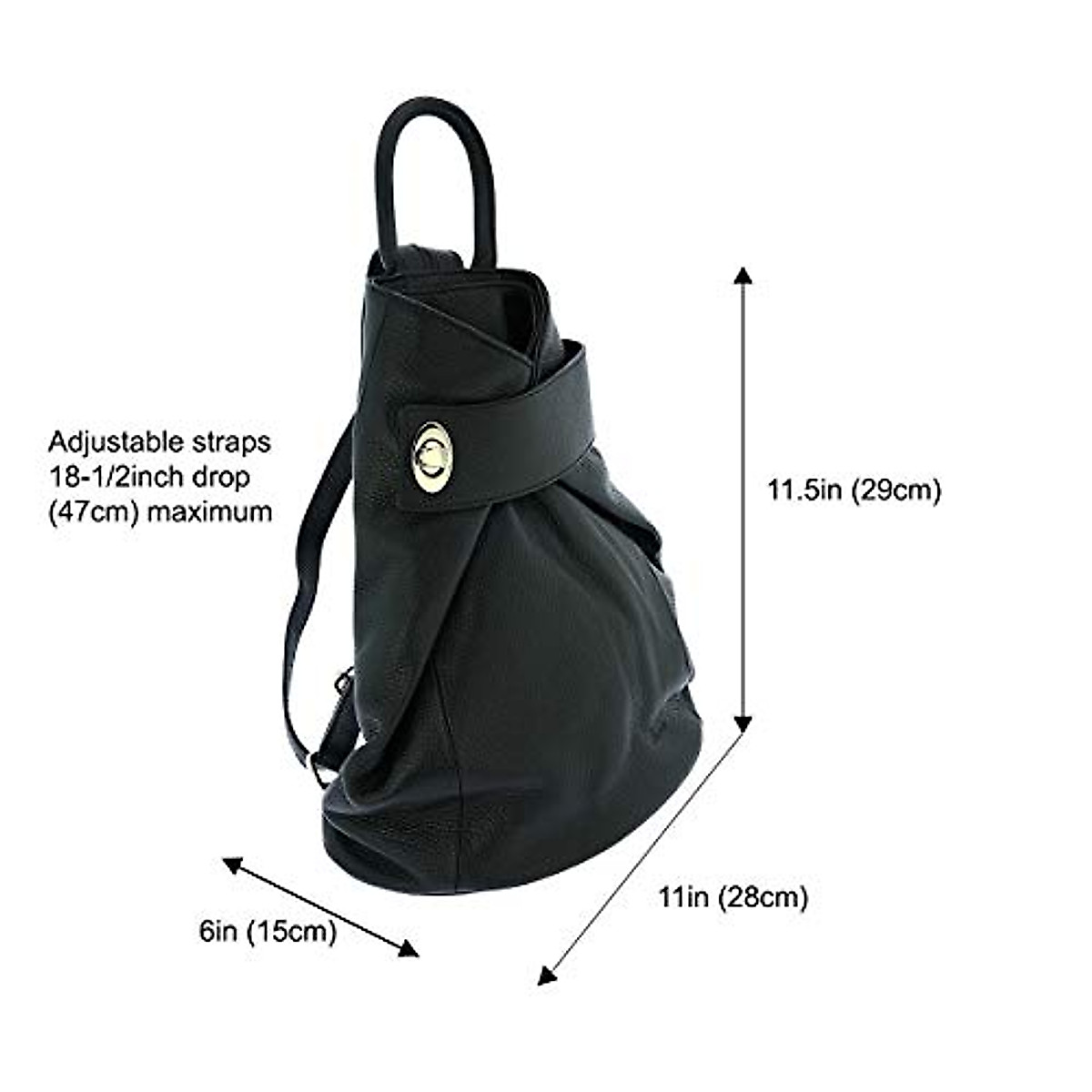 Fioretta Italian Genuine Leather Top Handle Backpack Purse Shoulder Bag Handbag For Women