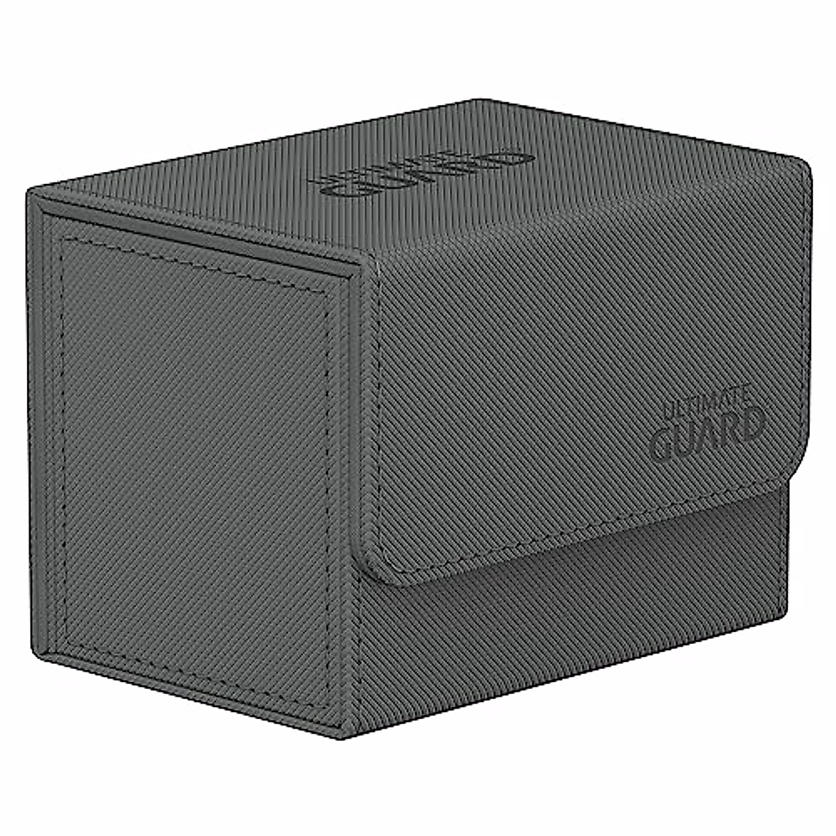 Ultimate Guard Sidewinder 80+, Deck Box for 80 Double-Sleeved TCG Cards, Grey, Magnetic Closure & Microfiber Inner Lining for Secure Storage