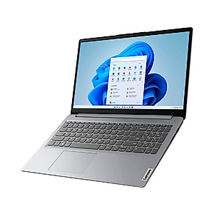 Lenovo 2022 IdeaPad 1 15.6" HD Laptop, Athlon Silver 3050U, 8GB RAM, 128GB eMMC Storage, AMD Radeon Graphics, HD Webcam, HDMI, WiFi 6, Grey, Windows 11 S. 32GB Snowbell USB Card