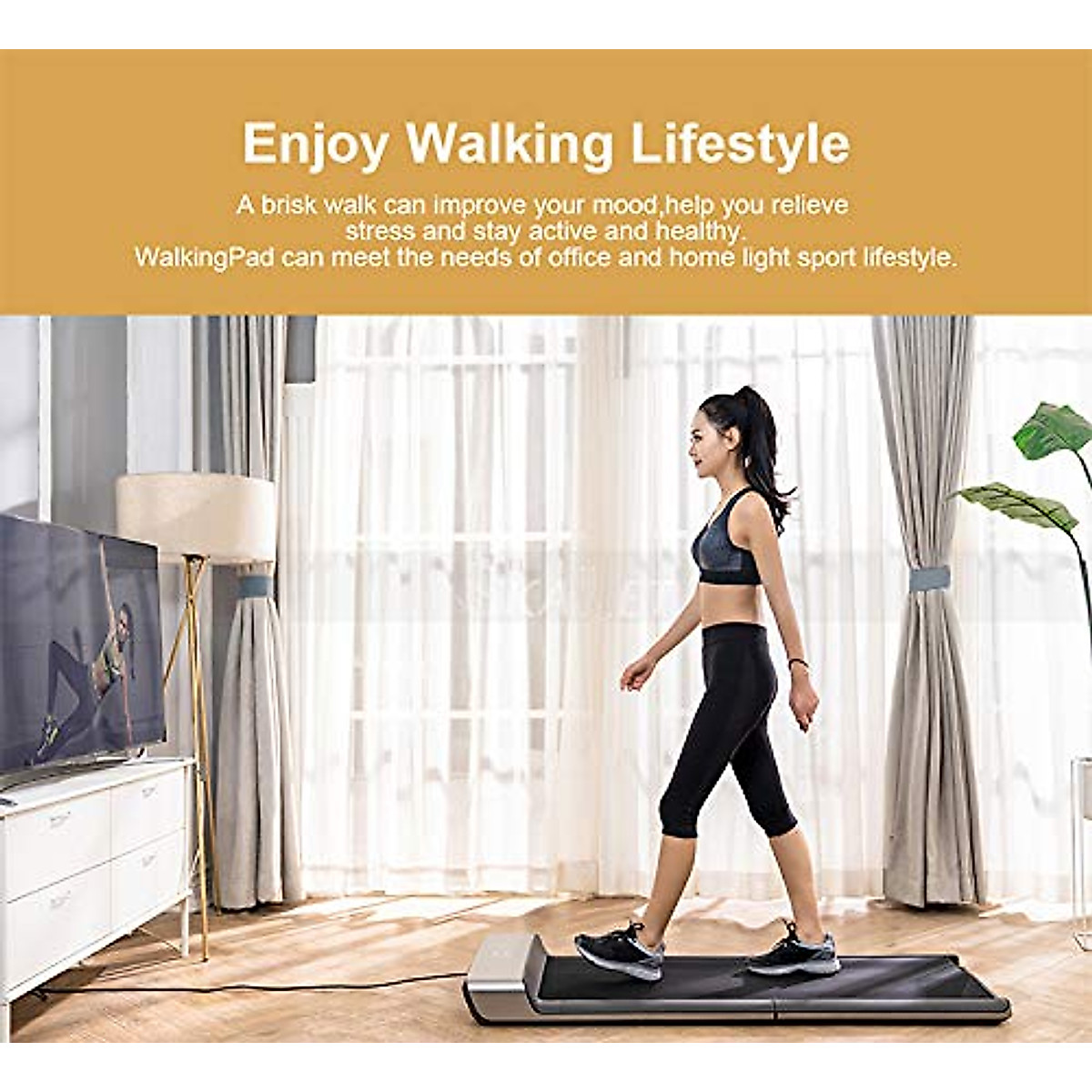 Walking Pad Foldable Aerobic Sport Fitness Equipment Footstep Induction Speed Control Space Walk Machine