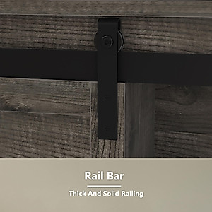 Furniouse Over The Toilet Storage Cabinet, 6-Tier Toilet Organizer Rack, Bathroom Shelf Over Toilet Cabinet with Sliding Door for Restroom, Laundry, Grey