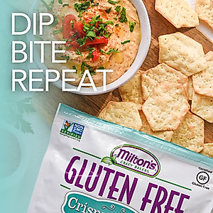 Milton's Craft Bakers Gluten Free Crispy Sea Salt Crackers - Baked Sea Salt Crackers, Non-GMO Project Verified, Kosher, Certified Gluten Free Sea Salt Snack, 5 Grains In Every Bite - 4.5 Oz